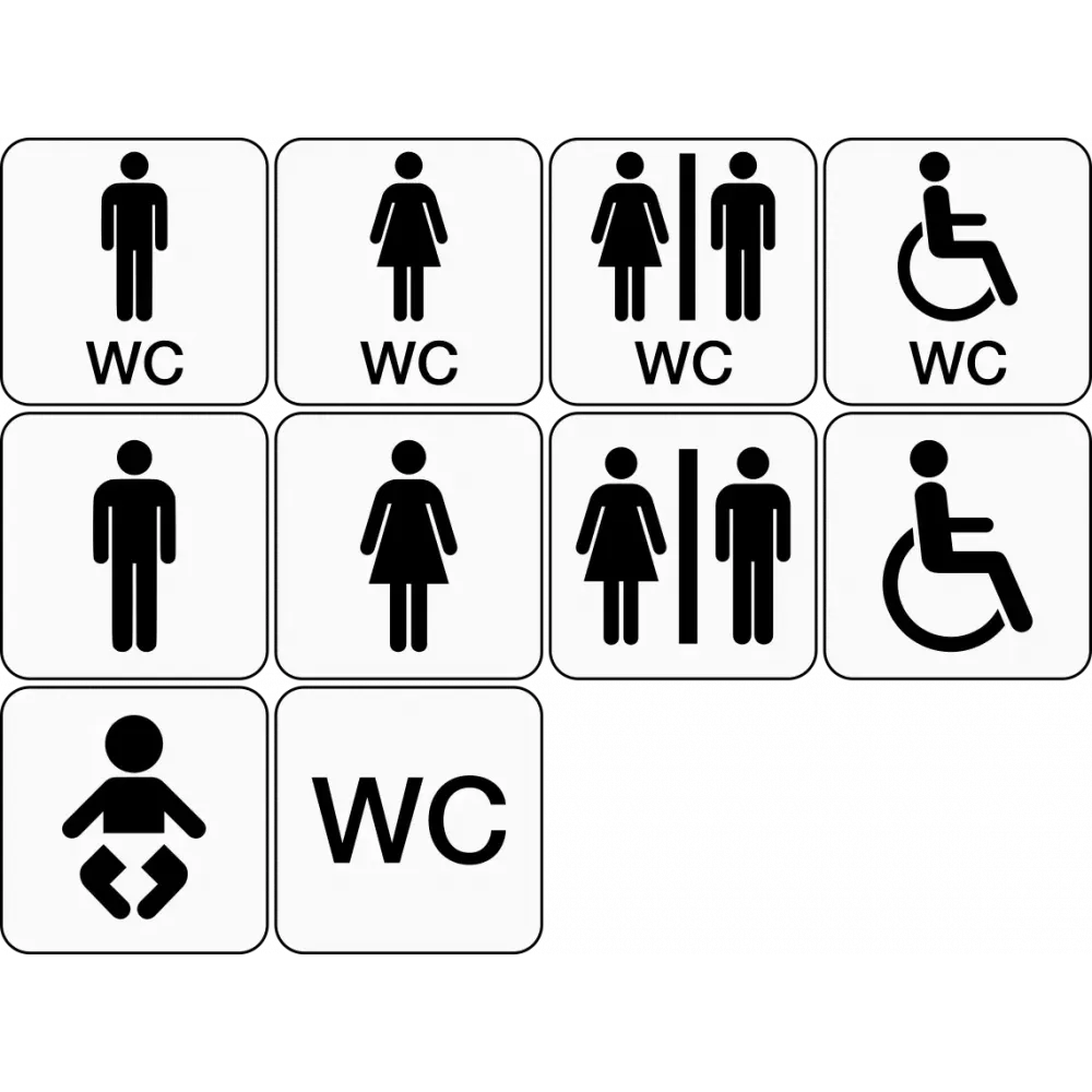 Kaiverrettu WC-kyltti - Kylttikeskus.fi